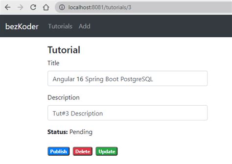 Angular 16 Spring Boot Postgresql Example Crud App Bezkoder