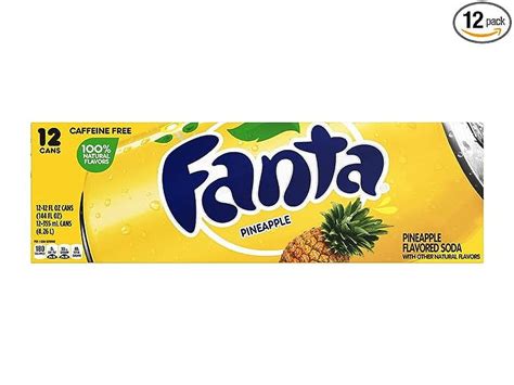 Fanta Pineapple Flavored Soda Vibrant And Versatile Soft Drink 12 Pack