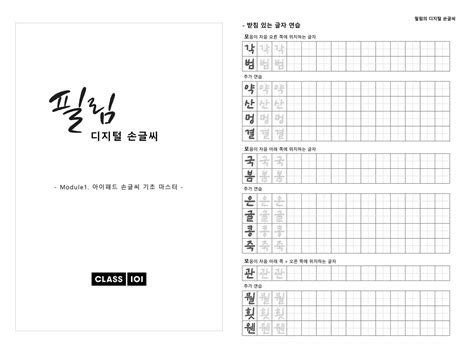 Class101 아이패드 손글씨 활용 프로크리에이트 효과 배우기