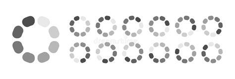 circular loading buffering icons vector set video ready for animation