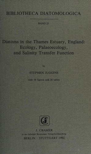 Diatoms In The Thames Estuary England Ecology Palaeoecology And