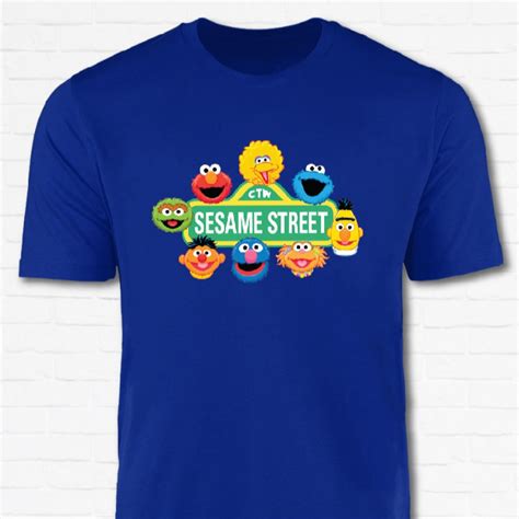Sesame Street Tshirt Unisex Tee 100 Cotton Shopee Malaysia