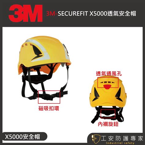 【工安防護專家】【3m】securefit X5000系列 安全帽 工程帽 建築 航太 黃色白色 X5000安全帽 蝦皮購物