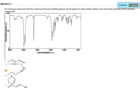Solved An Unknown Compound With The Molecular Formula C4h8n Produces