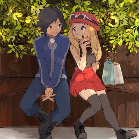 Serena And Calem Pokemon And More Drawn By Hiryoou Danbooru