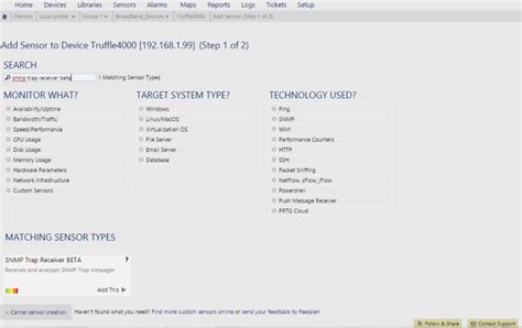 Steps To Add Snmp Trap Receiver Sensor In Prtg Mushroom Networks
