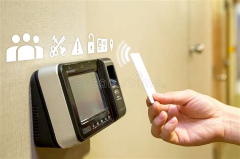 Proximity Card Reader Door Unlock Using Id Card On Fingerprint
