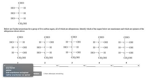 Solved Cho Ho Ch Ho Ch Ho Ch Ch Oh Below Are Fischer Chegg Com
