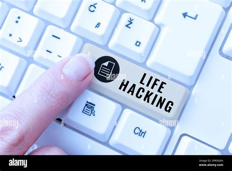 Text Sign Showing Life Hacking Concept Meaning Simple And Clever