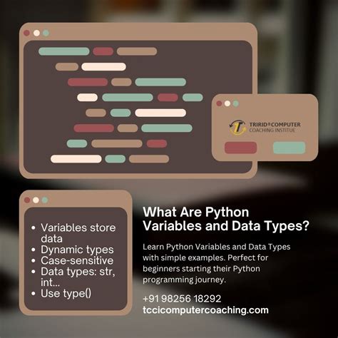What Are Python Variables And Data Types By Tcci Computer Coaching