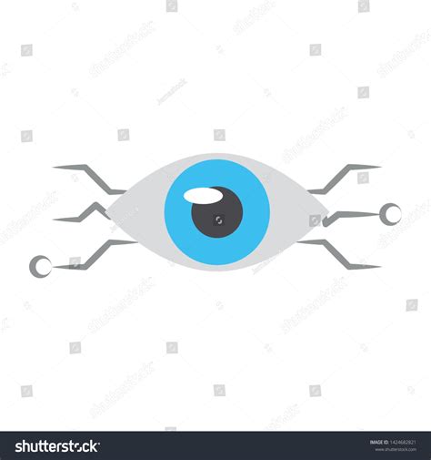 Bionic Eye Technology Symbol Vector Illustration Stock Vector Royalty