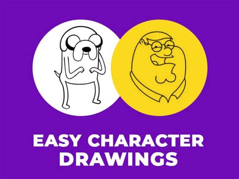 Easy Cartoon Character Drawings Easy Cartoon Characters Drawings 2022