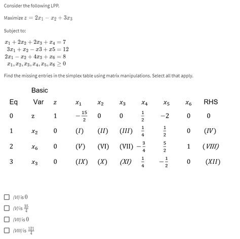 Solved Consider The Following Lpp Maximize