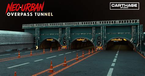 Urban Overpass Tunnel Modular Sci Fi Tunnel Kit 3d Roadways Unity Asset Store