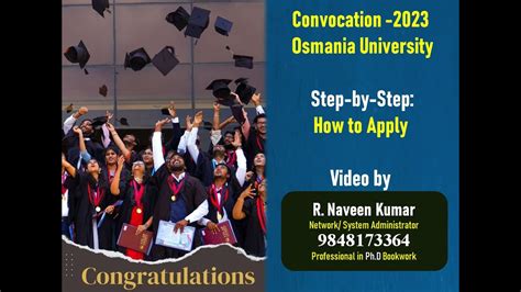 How To Apply Osmania University Convocation Certificate Youtube