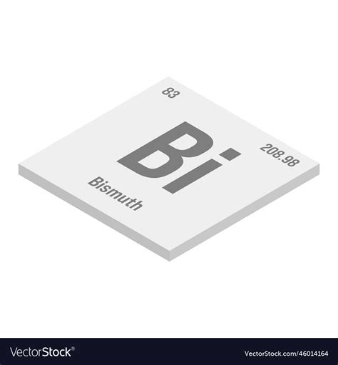 Bismuth Bi Periodic Table Element Royalty Free Vector Image