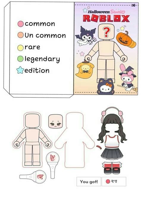 Yinee Roblox Squshy Sii Paper Doll Printable Templates Paper Toys Template Paper Doll Template