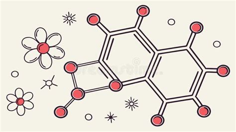 Molecule Structure Science And Chemistry Design Vector Design Generative Ai Stock Illustration