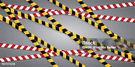 고립 주의 라인입니다 경고 테이프입니다 위험 서명 한다입니다 벡터 일러스트입니다 다른 비문 검정과 황색 주의 테이프의 집합입니다 노랑에 대한 스톡 벡터 아트 및 기타 이미지