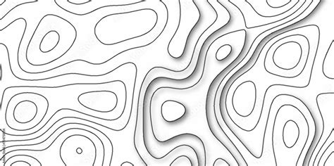 Modern Topographic Map Background Geographic Line Map With Elevation