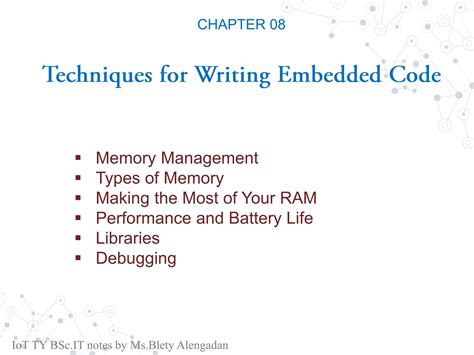 Techiques For Writing Embedded Codeinternet Of Things Pdf