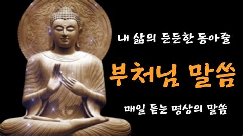 부처님 말씀 내 삶의 든든한 동아줄ㅣ매일 듣는 명상의 말씀ㅣ불교명언ㅣ석가모니 부처님 말씀ㅣ인생 조언ㅣ깨달음ㅣ오디오북