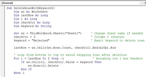 How To Delete Rows Based On Criteria Using Vba Macro Excel Insider