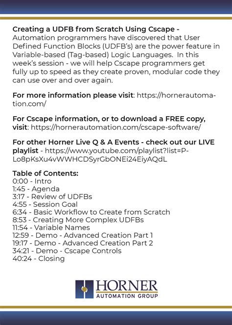 Stay In The Know With Horner Automation Videos