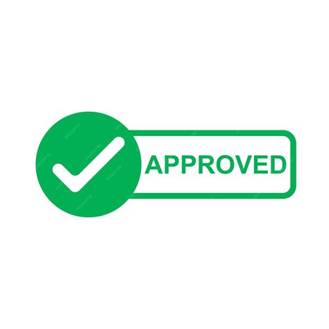 Premium Vector Approved Label With Check Mark On White Background
