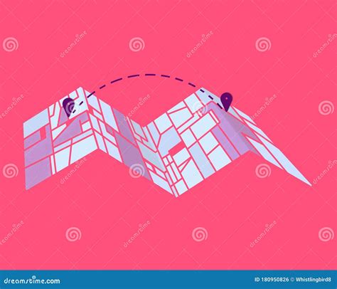 Colored Map Geo Location Navigation Pin Icon Pink Background Stock Illustration Illustration