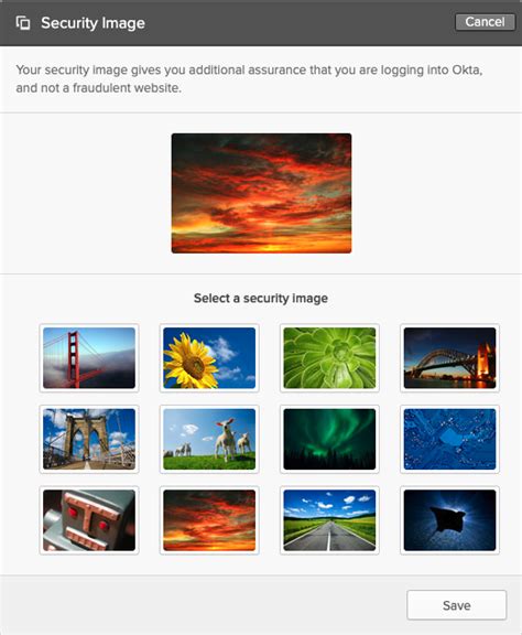 Security Image In Okta Identity Engine