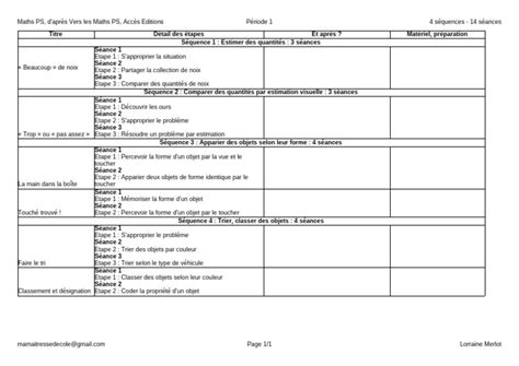 Detail Vers Les Maths Ps Periode 1 Pdf