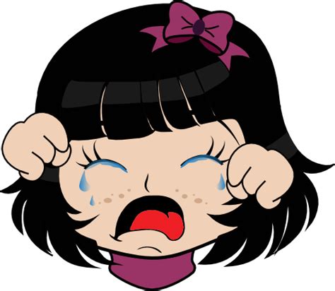 Crying Girl Manga Smiley Emoticon Clipart I Clipart Royalty Free The