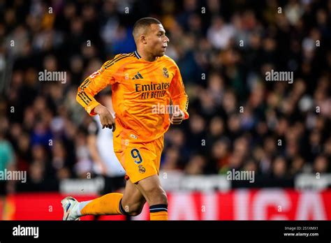Real Madrids French Player Kylian Mbappé During A Spanish La Liga