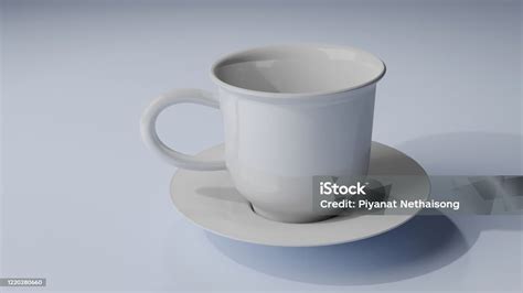 3d 렌더링 그림입니다 흰색 세라믹 컵 배경에 격리 디스크에 커피와 차 컵 0명에 대한 스톡 사진 및 기타 이미지 0명 3차원 형태 그릇 Istock