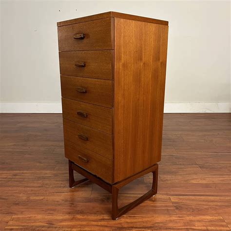 Sold G Plan Quadrille 6 Drawer Teak Tall Dresser Chest Modern To