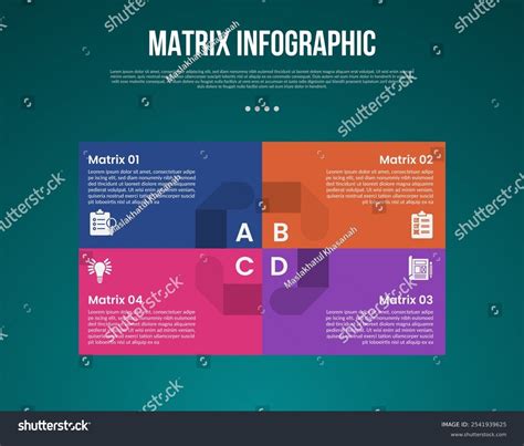Matrix Structure Dimensions Template Infographic Big Stock Vector Royalty Free 2541939625