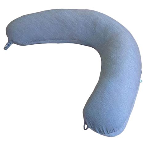 Pharmedoc Cooling Fabric Crescent Full Body Pillow Dark Grey