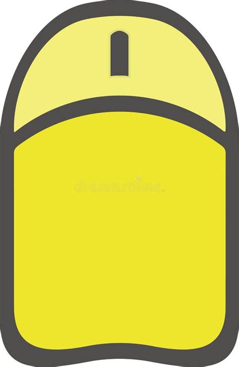 The Drawing Of A Yellow Computer Mouse A Small Hardware Input Device Used By Hand Illustration