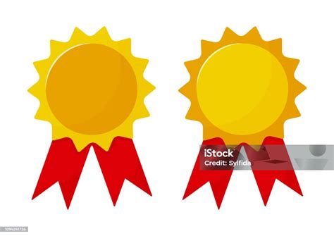 레드 리본으로 골든 수상 메달의 설정 벡터 일러스트 레이 션 1위에 대한 스톡 벡터 아트 및 기타 이미지 1위 2 위 상 종류 Championship Istock