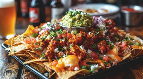 Free Loaded Nacho Platter Image Nachos Cheese Guacamole Download At Stockcake