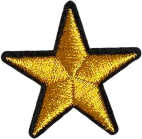 Ster Sterren Military Star Strijk Embleem Patch Goud 4 7 Cm 4 7 Cm