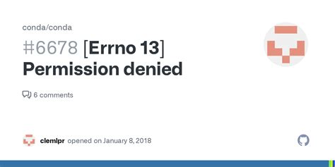Errno Permission Denied Issue Conda Conda Github