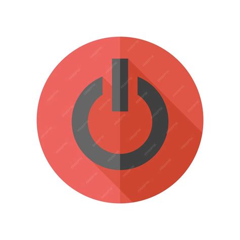 Premium Vector Power Button Icon In Flat Color Style