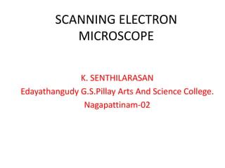 Scanning Electron Microscope PPTX