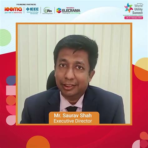 Mr Saurav Shah Executive Director Power Finance Corporation Limited Wus2023 Youtube
