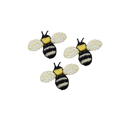 Set Of 3 Mini Yellow Bumble Bee Embroidered Iron On Patch Michaels