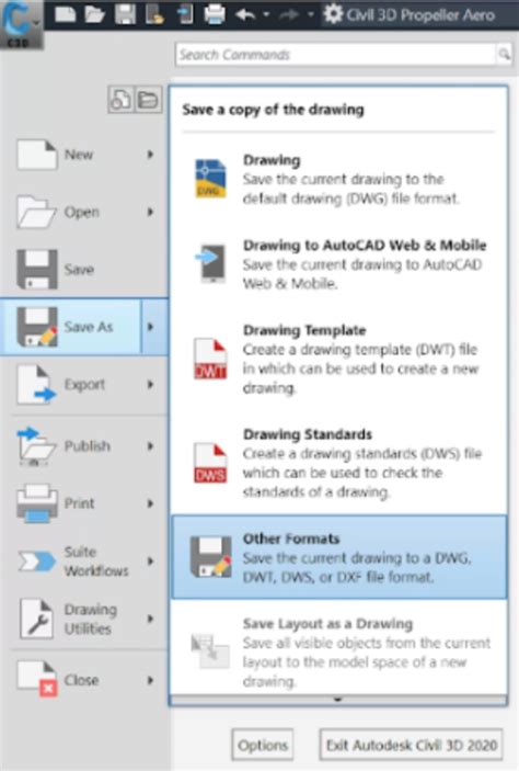 Exporting A Tin Surface Dwg To A Dxf In Civil 3d Propeller Aero