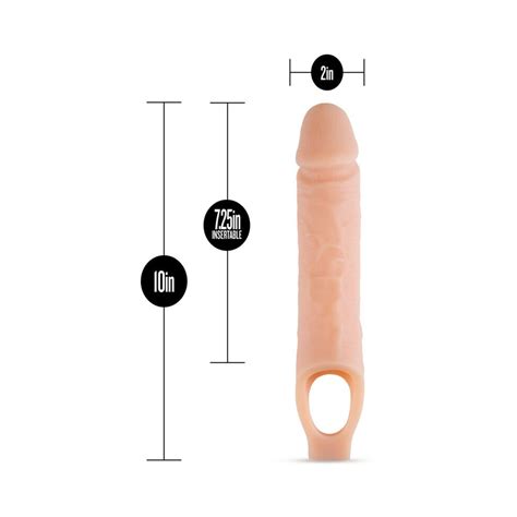 Performance Plus 10 Inch Silicone Cock Sheath Penis Extender Vanil