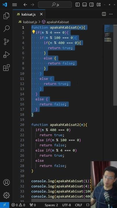 menyederhanakan function kabisat skysen coding code programming